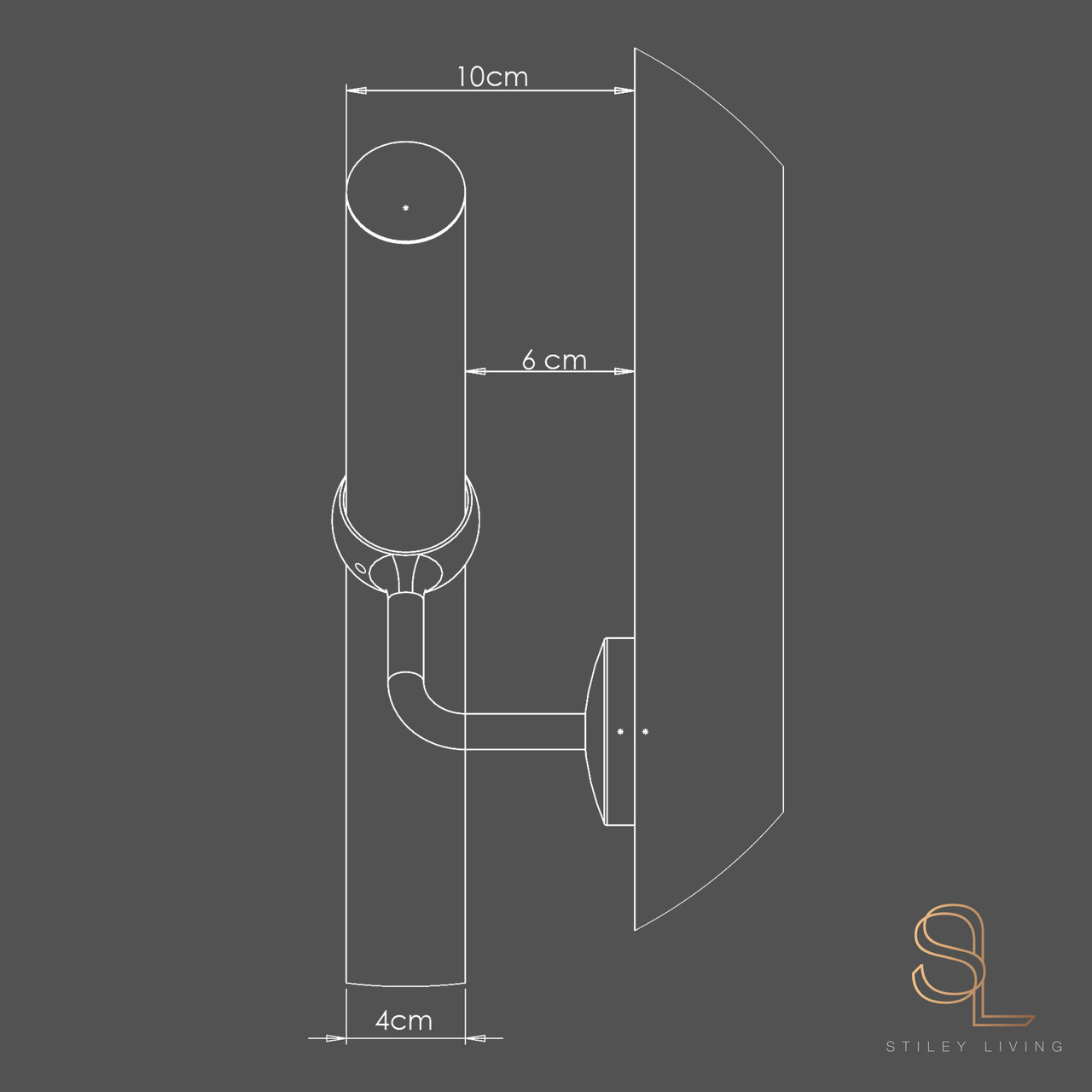 Handrail Kit 12m X 40mm Brass And Matt Black Bracket